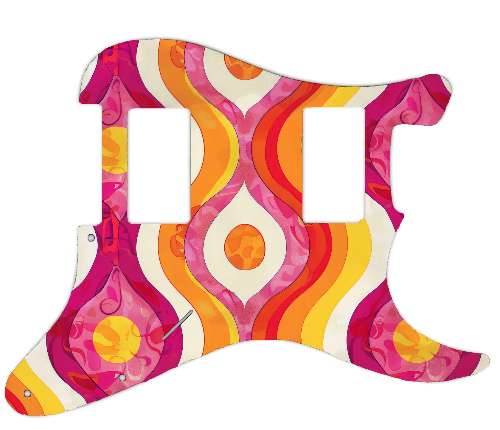 Groovy 70s Pattern Pickguard for Fender Stratocaster **PRINTING ONLY ...