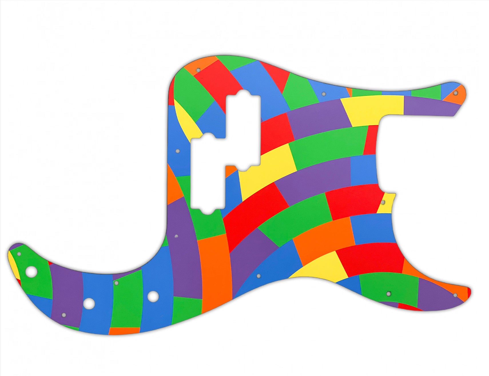 Color Blocks Fender P Bass Custom Pickguard **PRINTING ONLY ...