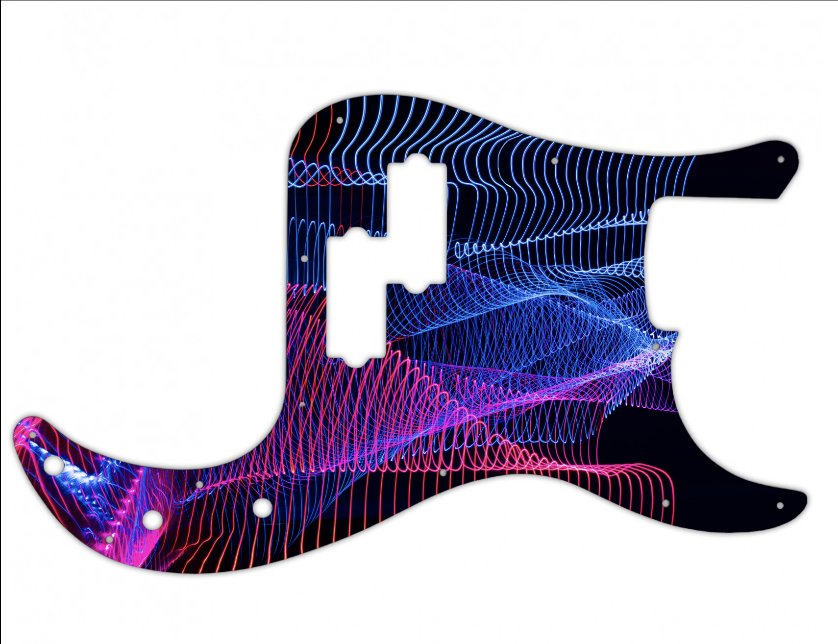 Geometric Geometry Lines Neon Colors Fender P Bass Custom Pickguard ...