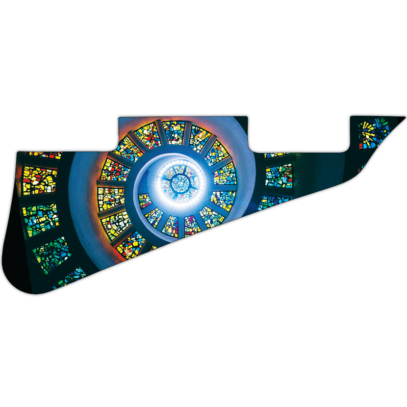 Stained Glass Blue Les Paul Standard Guitar Pickguard **PRINTING ONLY ...